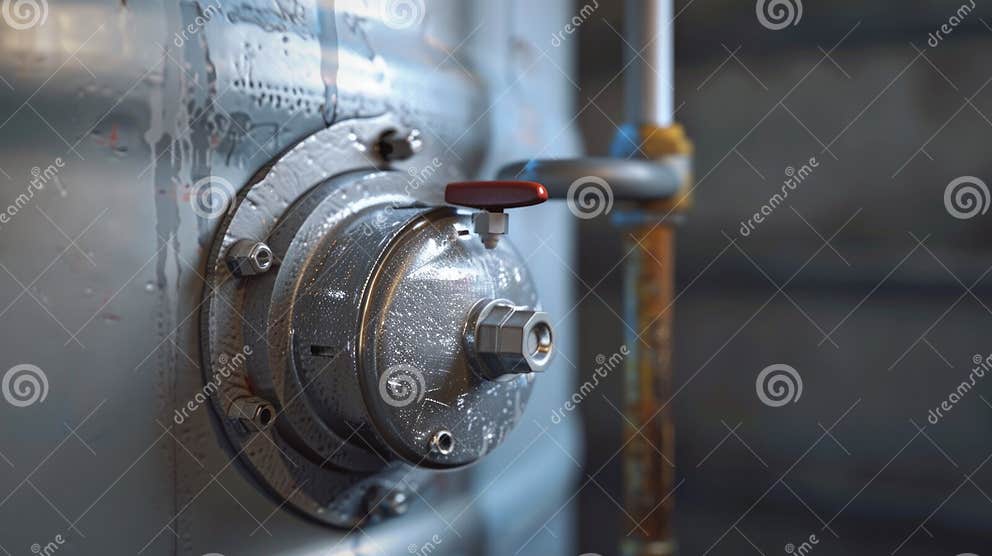 Close-up Shot of a Fire Hydrant Mounted on a Brick Wall, Possibly in an ...