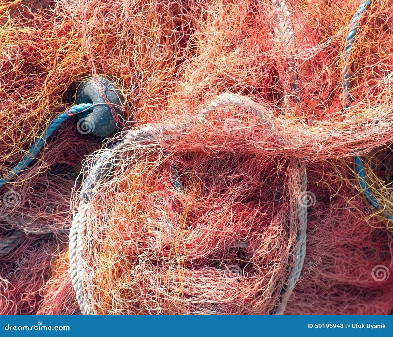 Close Up Shot of Fishermen S Net Stock Photo - Image of colourful, knot ...