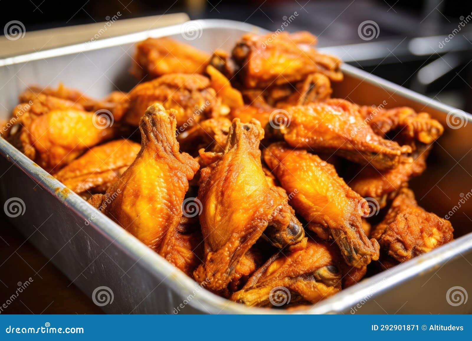 Close-up Shot of Fried Chicken Wings Inside a Takeaway Box Stock Image ...