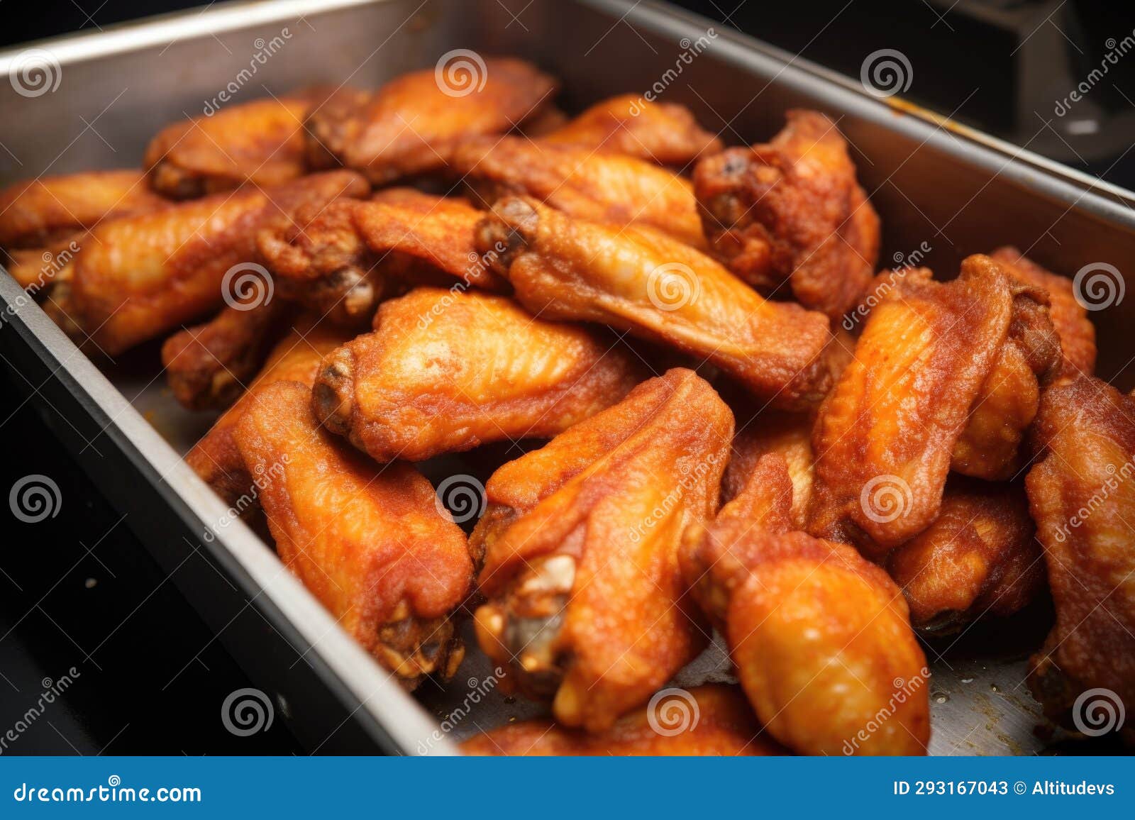 Close-up Shot of Fried Chicken Wings Inside a Takeaway Box Stock Image ...