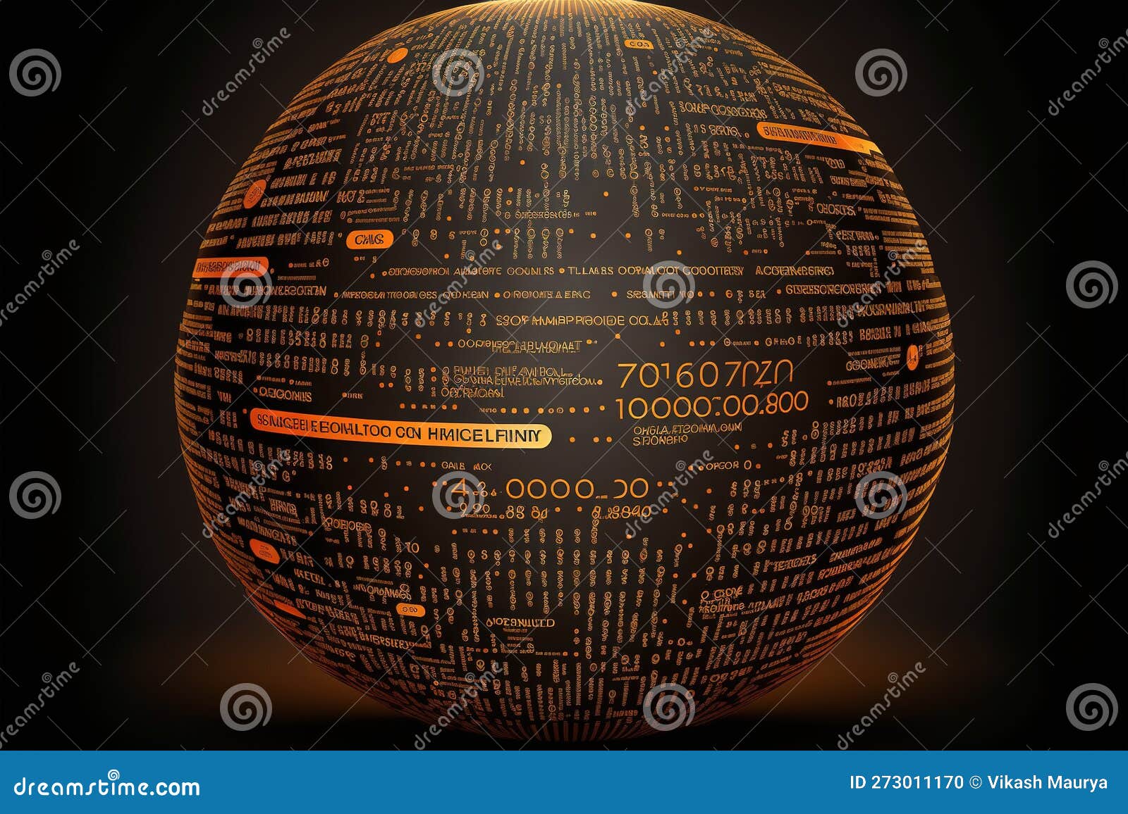 Global World Network and Communication Technology Concept, Big Data ...