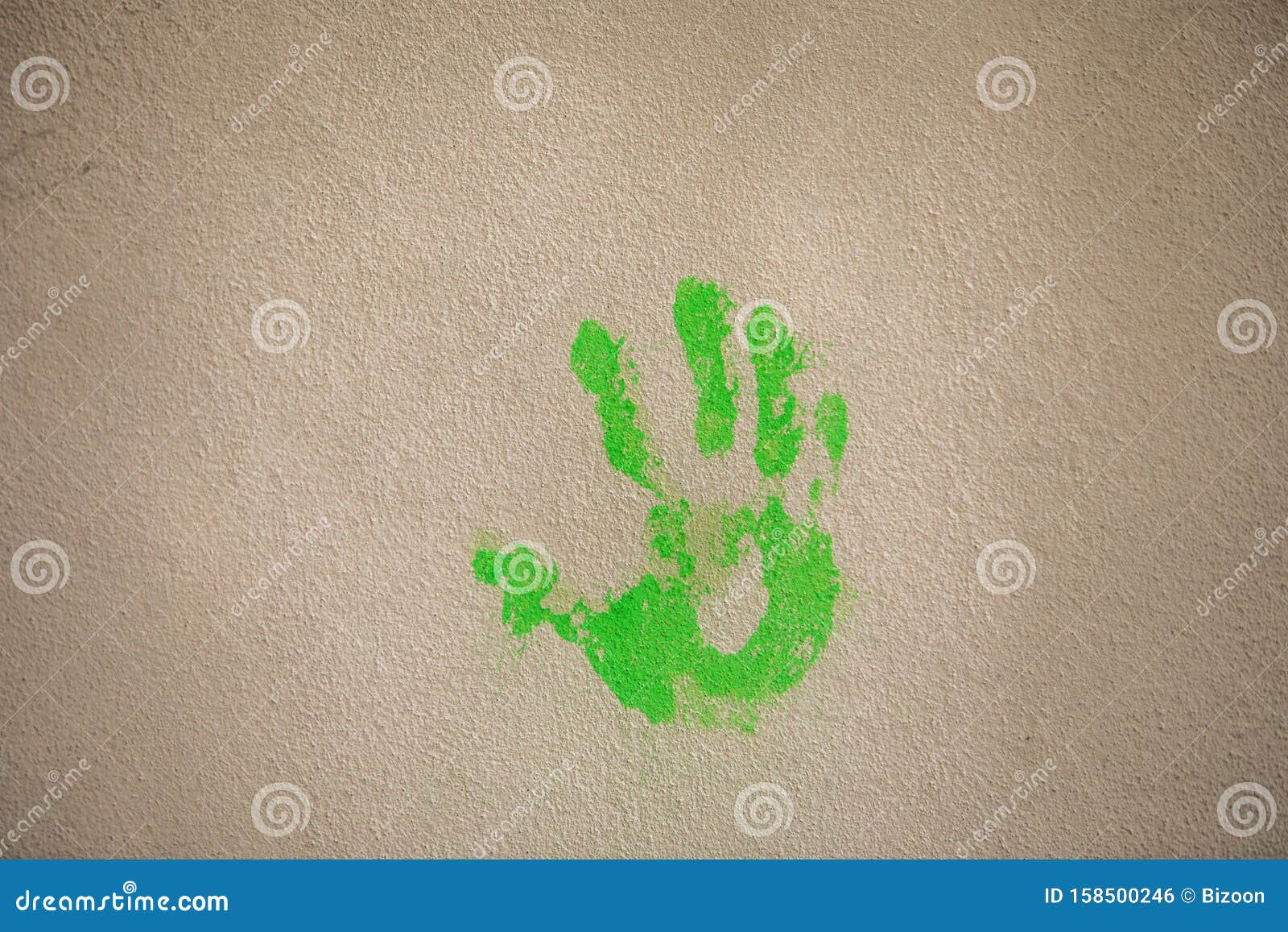 Hand imprint on a wall stock photo. Image of palm, concept - 158500246