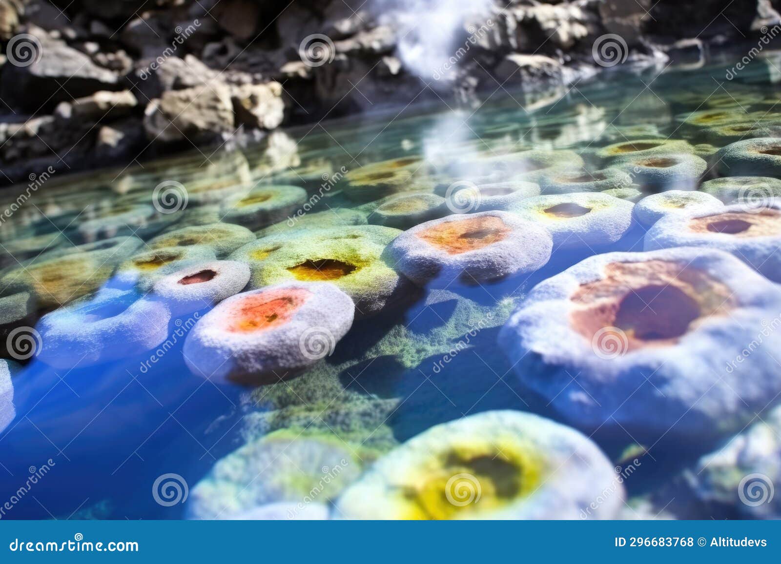 Close-up Shot of Hot Spring Bubbles at Surface Level Stock Photo ...