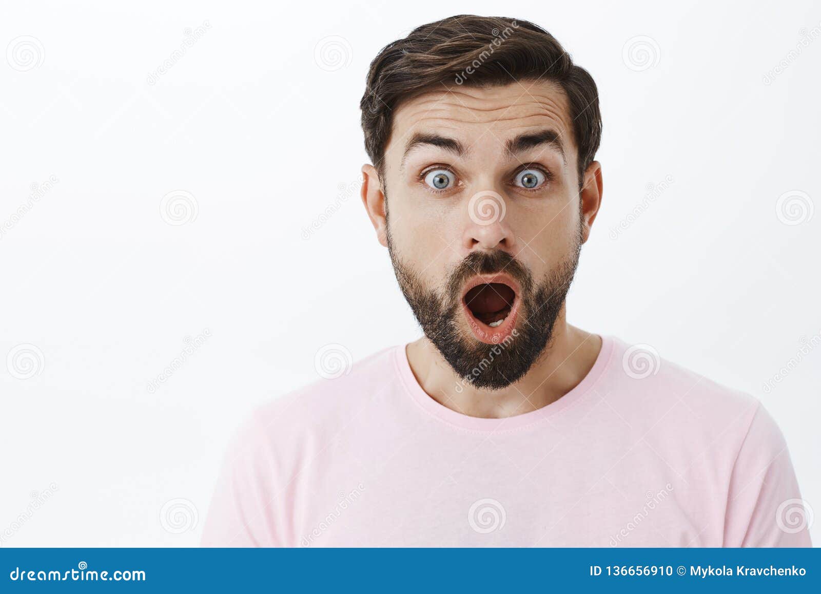 Shocked Stunned Speechless Girlfriend Standing Scared Stupor Surprised