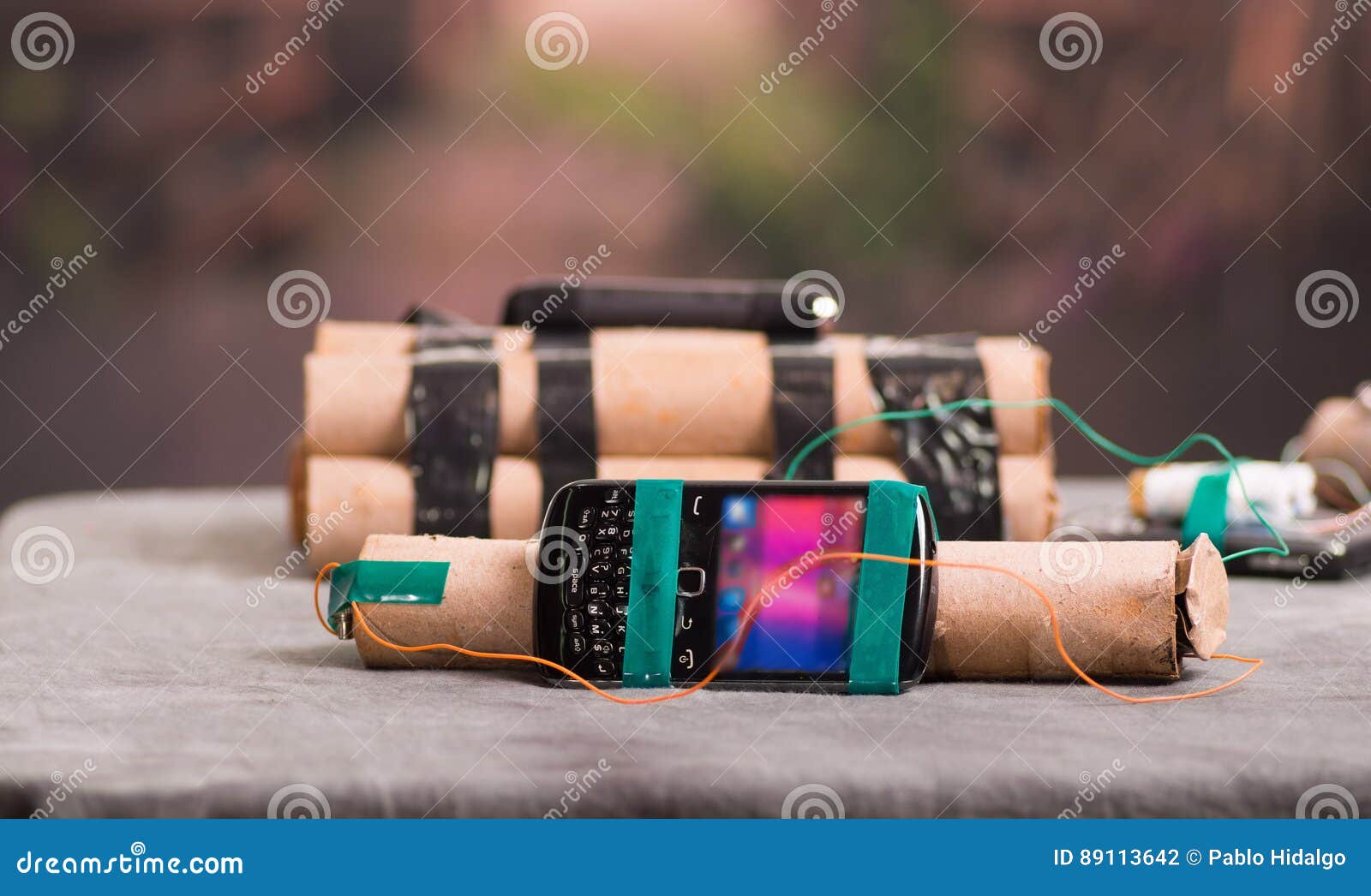 Close Up Shot of Improvised Explosive Device Bomb Stock Photo - Image ...