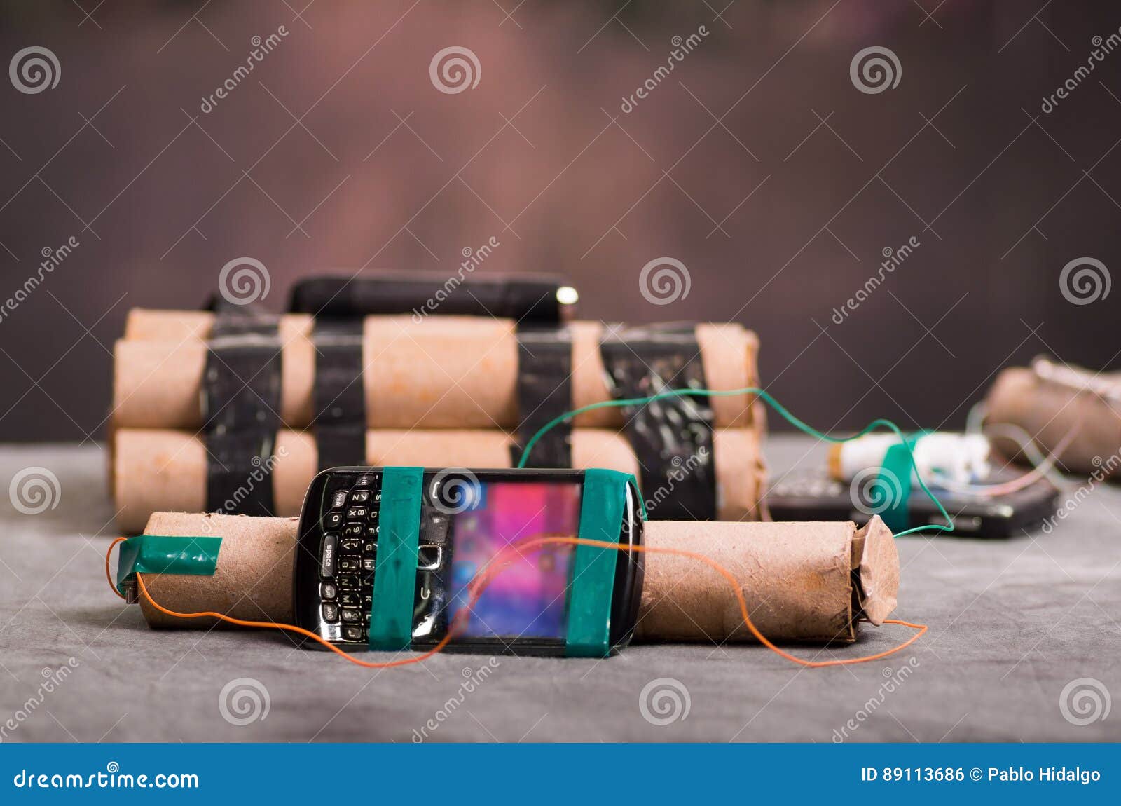 Close Up Shot of Improvised Explosive Device Bomb Stock Photo - Image ...