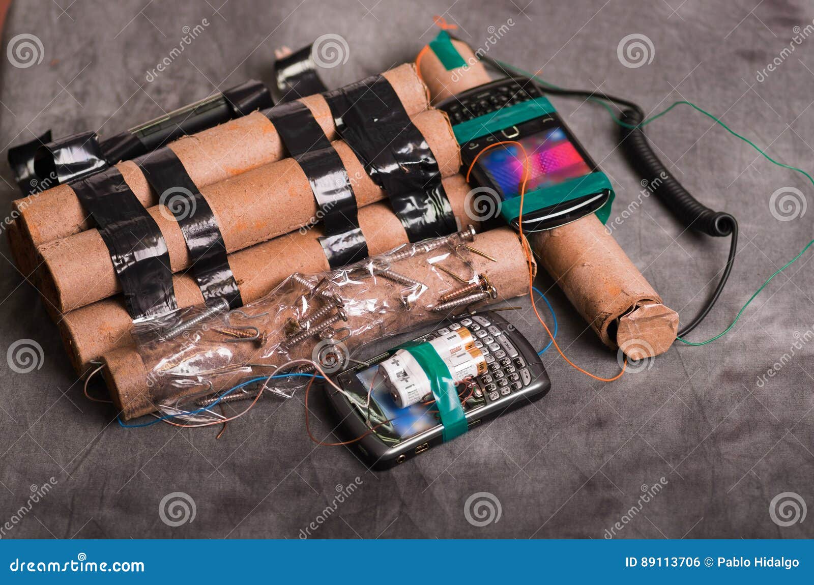 Close Up Shot of Improvised Explosive Device Bomb Stock Photo - Image ...