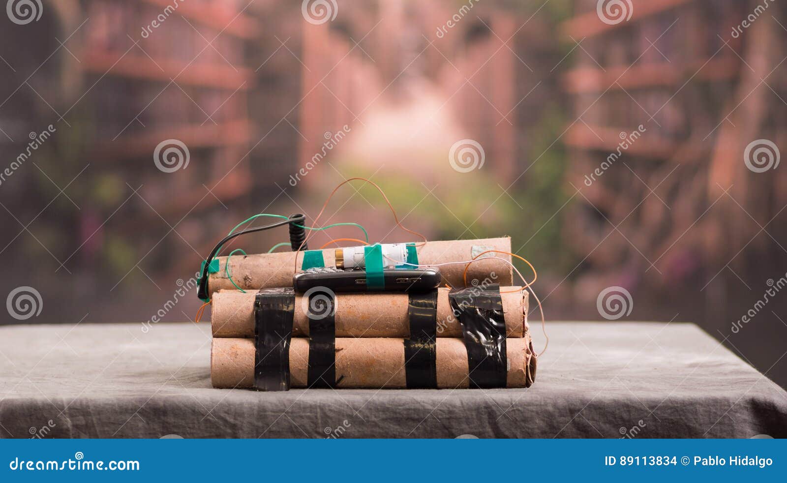 Close Up Shot of Improvised Explosive Device Bomb Stock Photo - Image ...