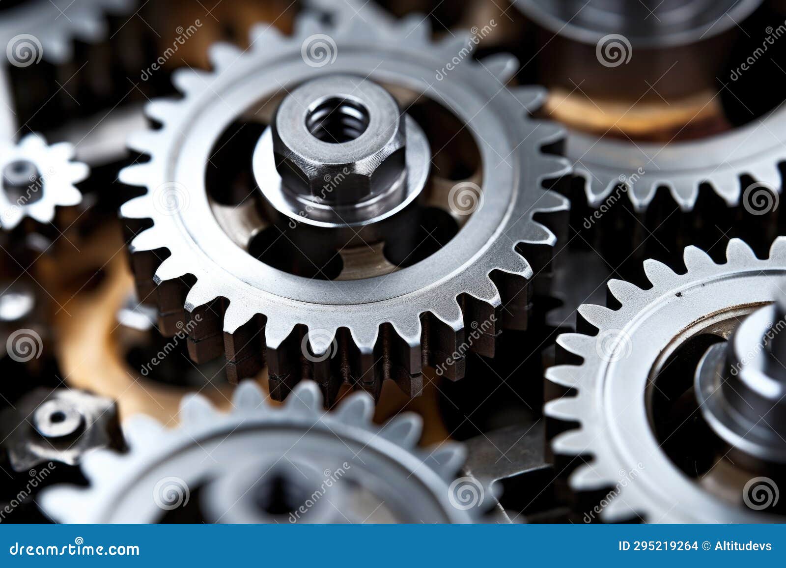 A Close-up Shot of Interlinking Gears Stock Photo - Image of industrial ...
