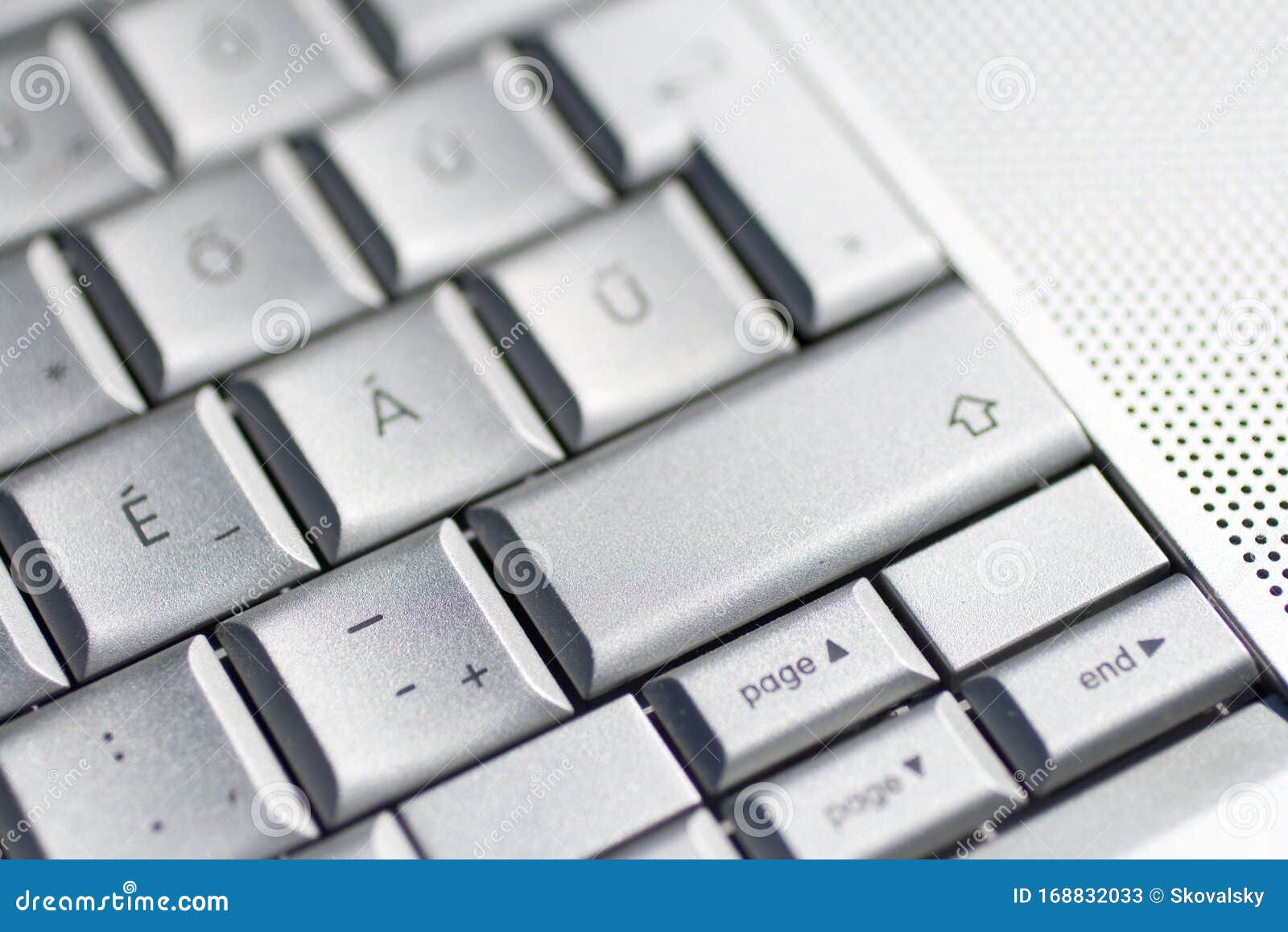 Close Up Shot of a Laptop Keyboard with the Hyphen Key in Focus Stock ...