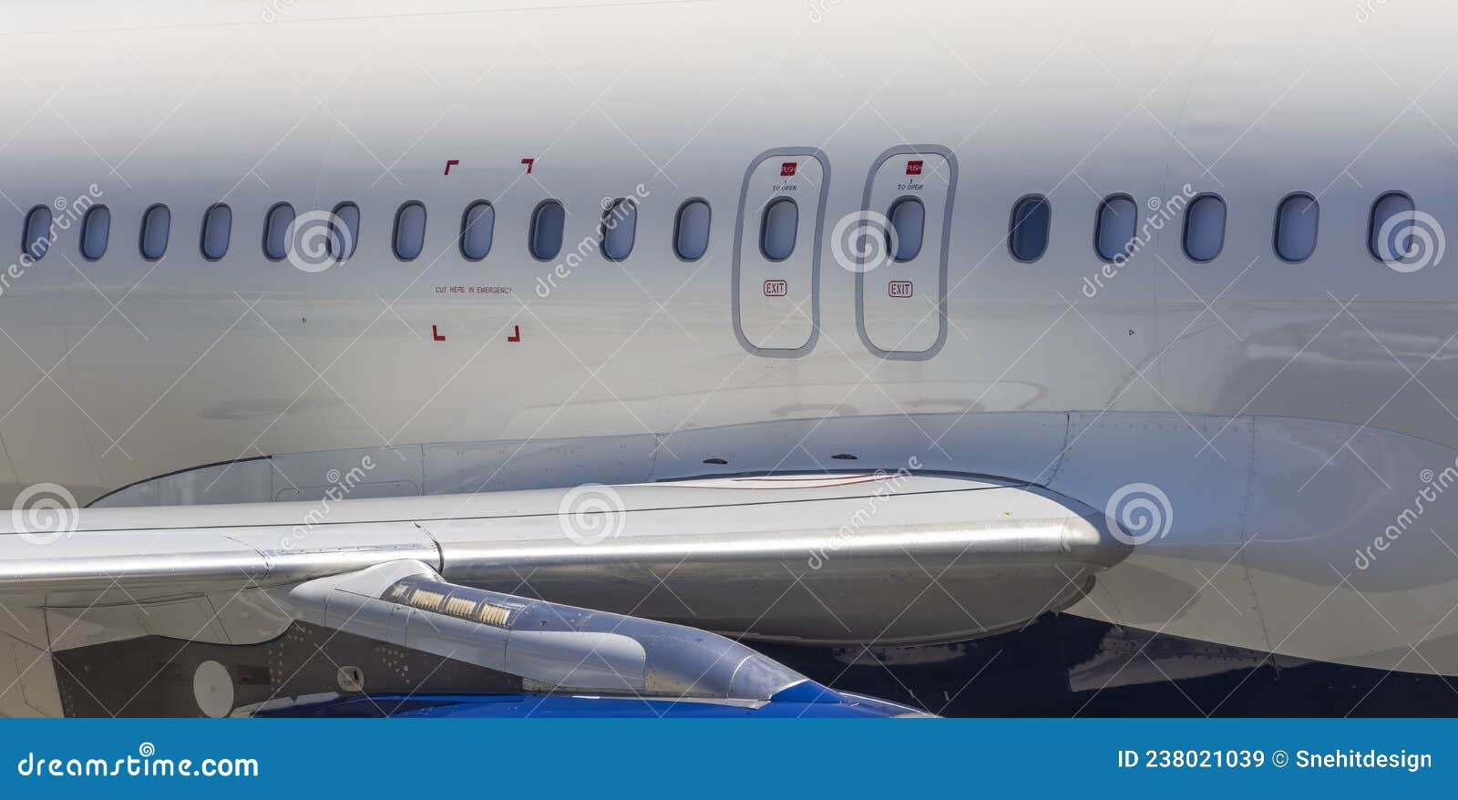 Close Up Shot of Large Aircraft Side View Stock Image - Image of plane ...
