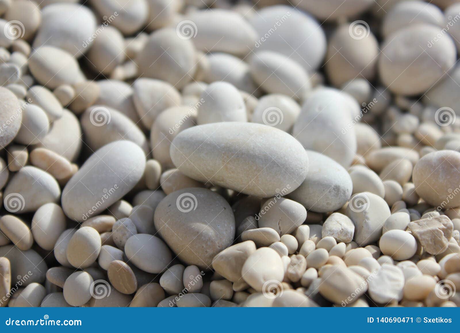 Close-up Shot of Large Pebbles on the Beach. Stock Image - Image of ...