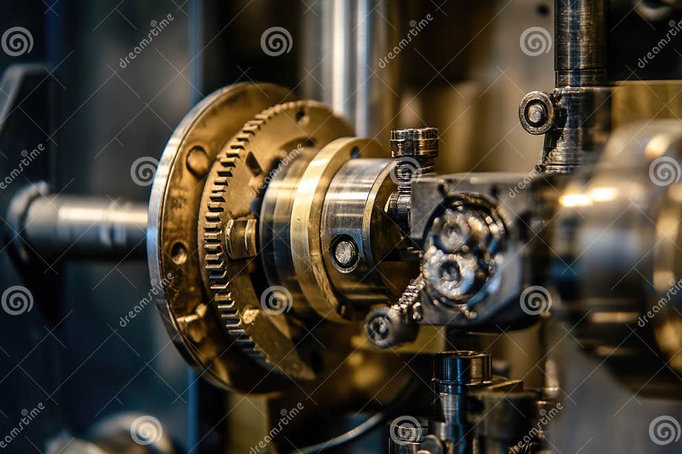 A Close-up Shot of a Machine with a Clock Attached, Suitable for Use in ...