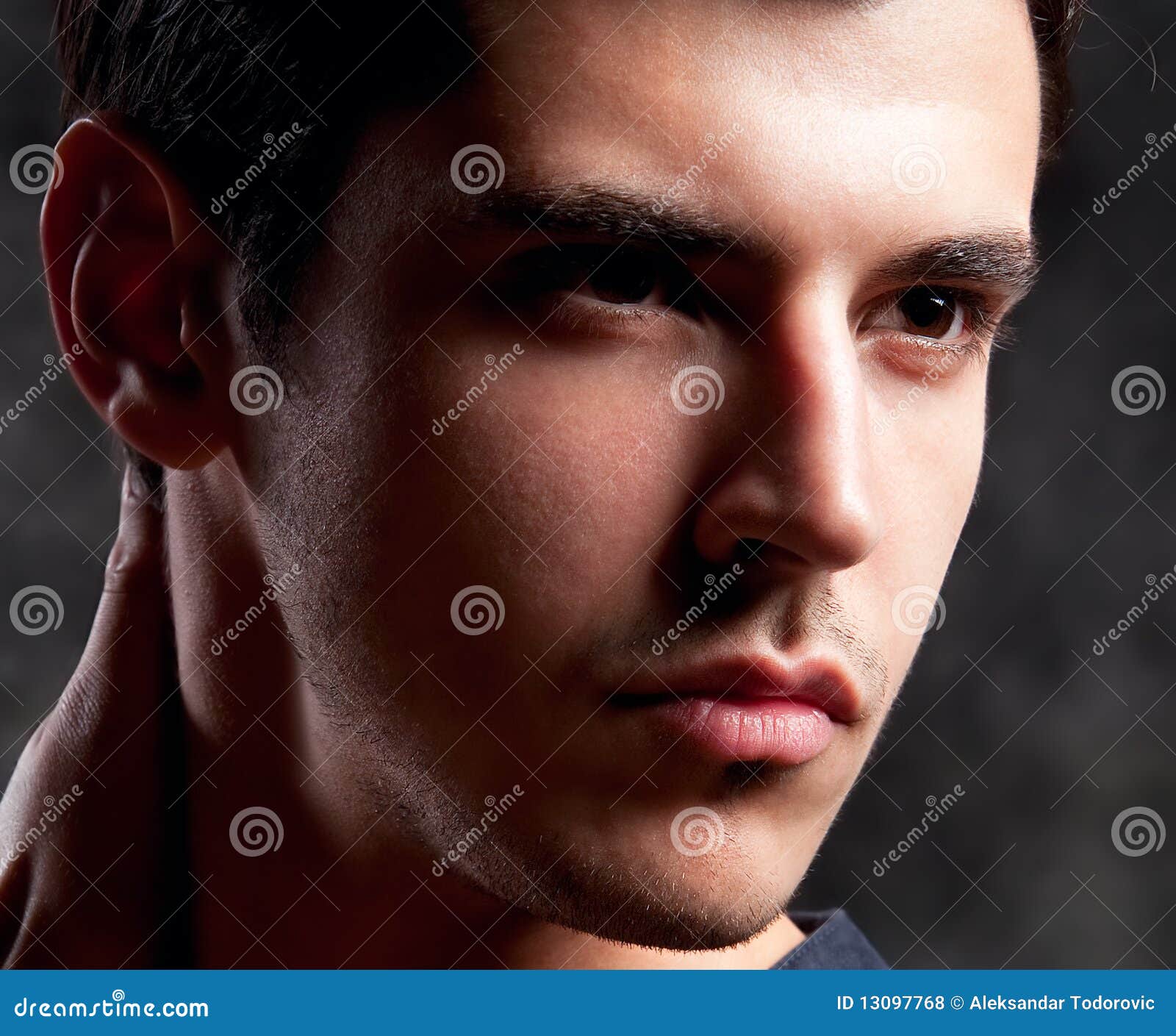 Close Up Shot of a Macho Man. Stock Photo - Image of caucasian ...