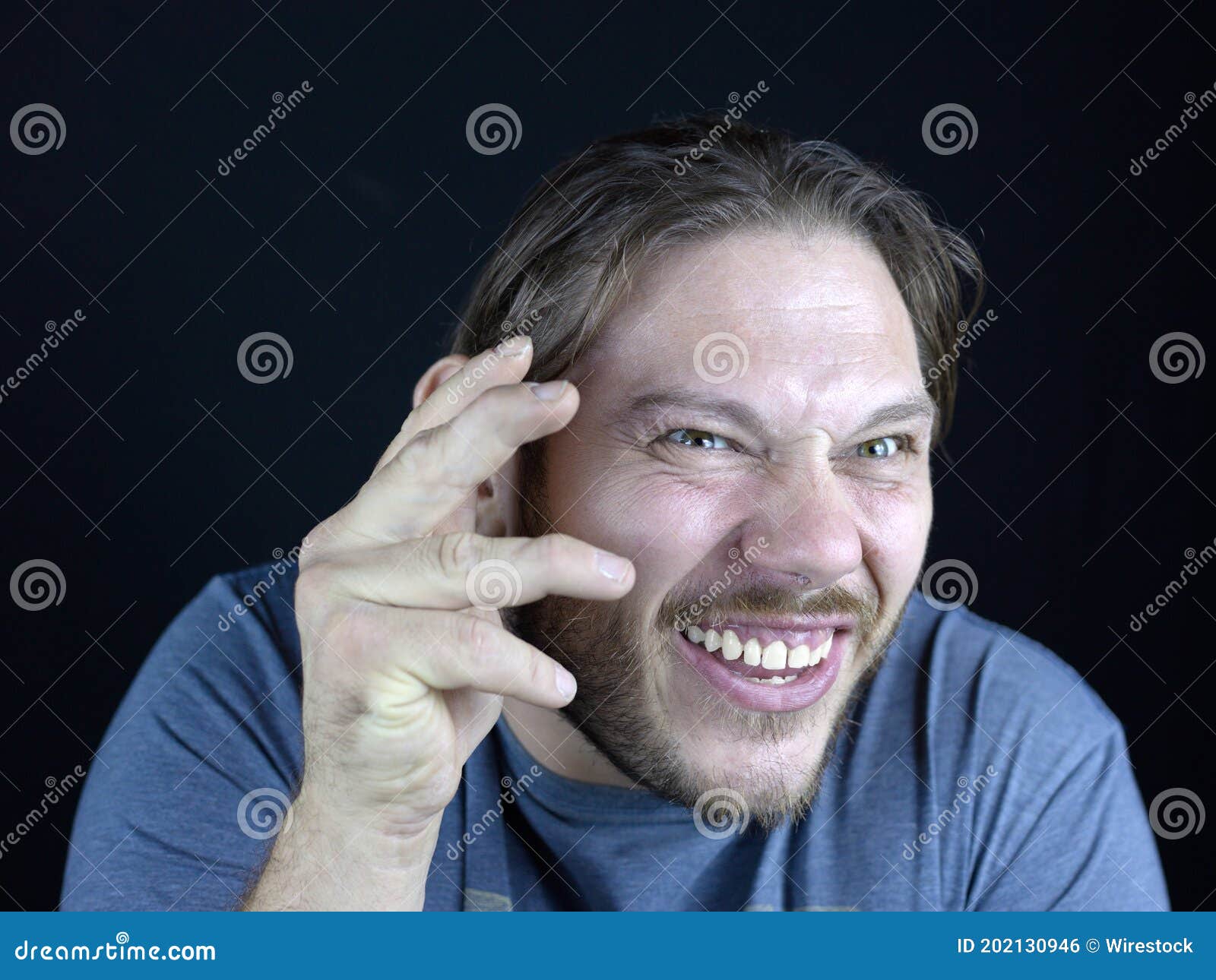 Close-up Shot of a Male Making a Goofy Face Stock Photo - Image of male ...