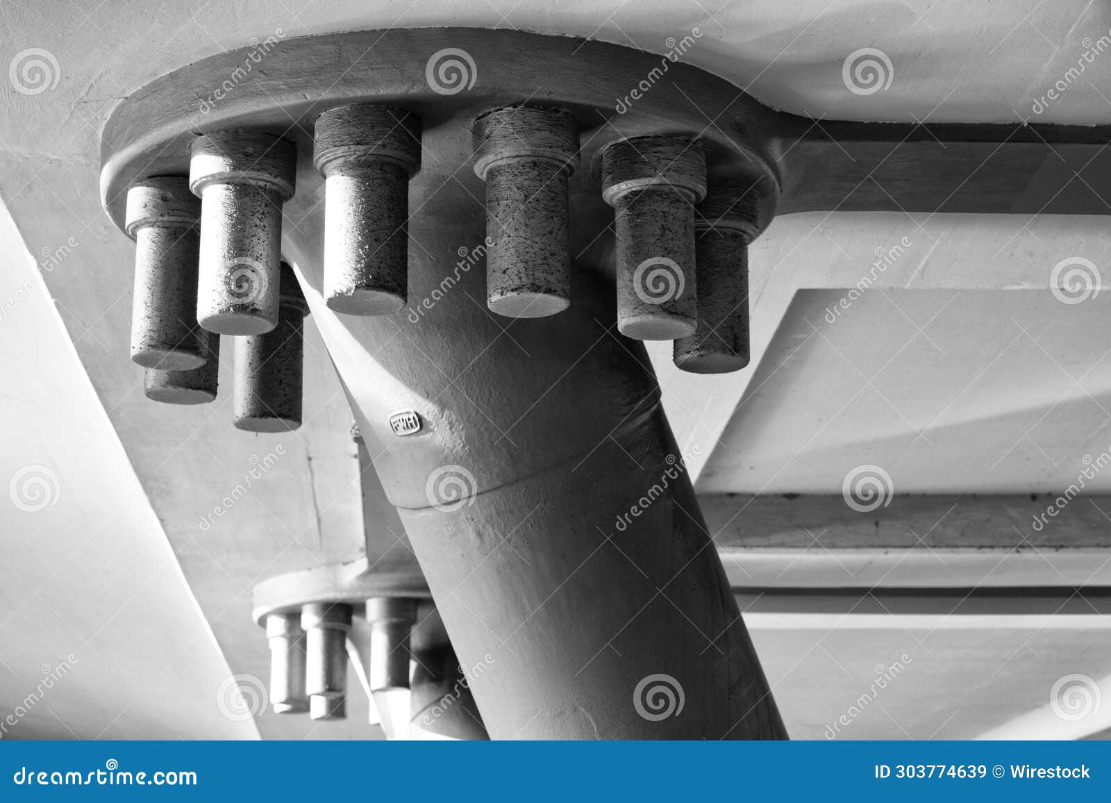 Close-up Shot of Metal Screws Affixed To the Underside of a Bridge ...