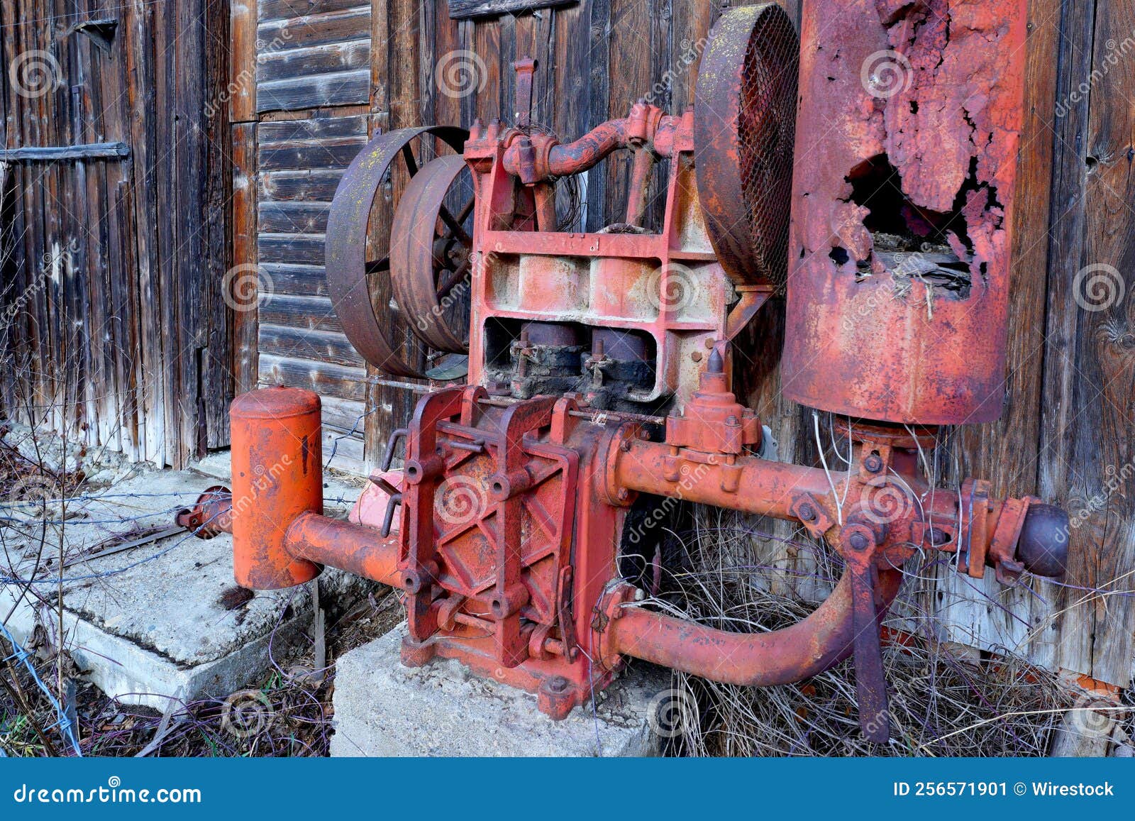 Old Rusty Oil Pump Jack Extracting Crude Oil And Natural Gas Form Well ...
