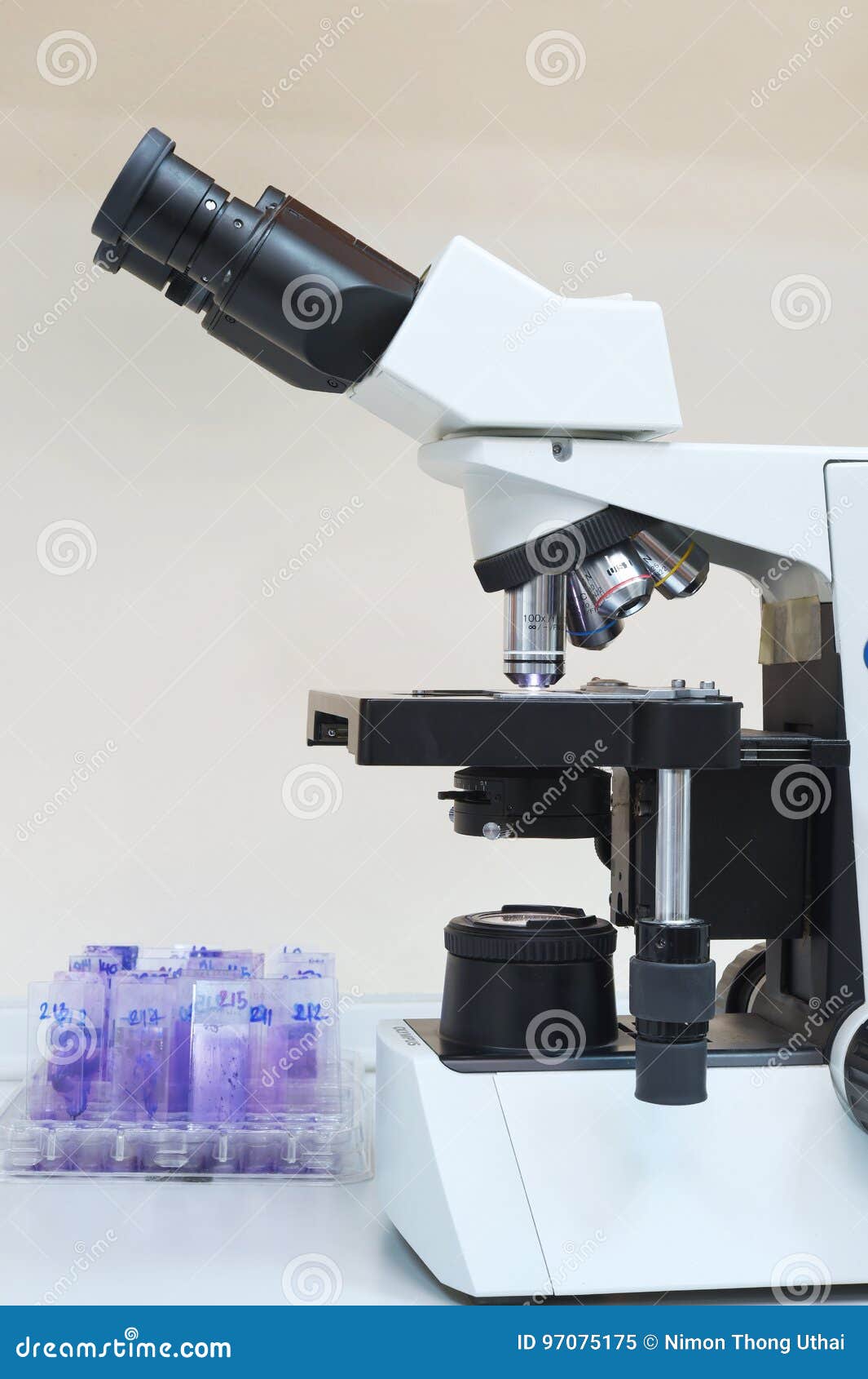 Close Up Shot of Microscope Stock Image - Image of blood, laboratory ...