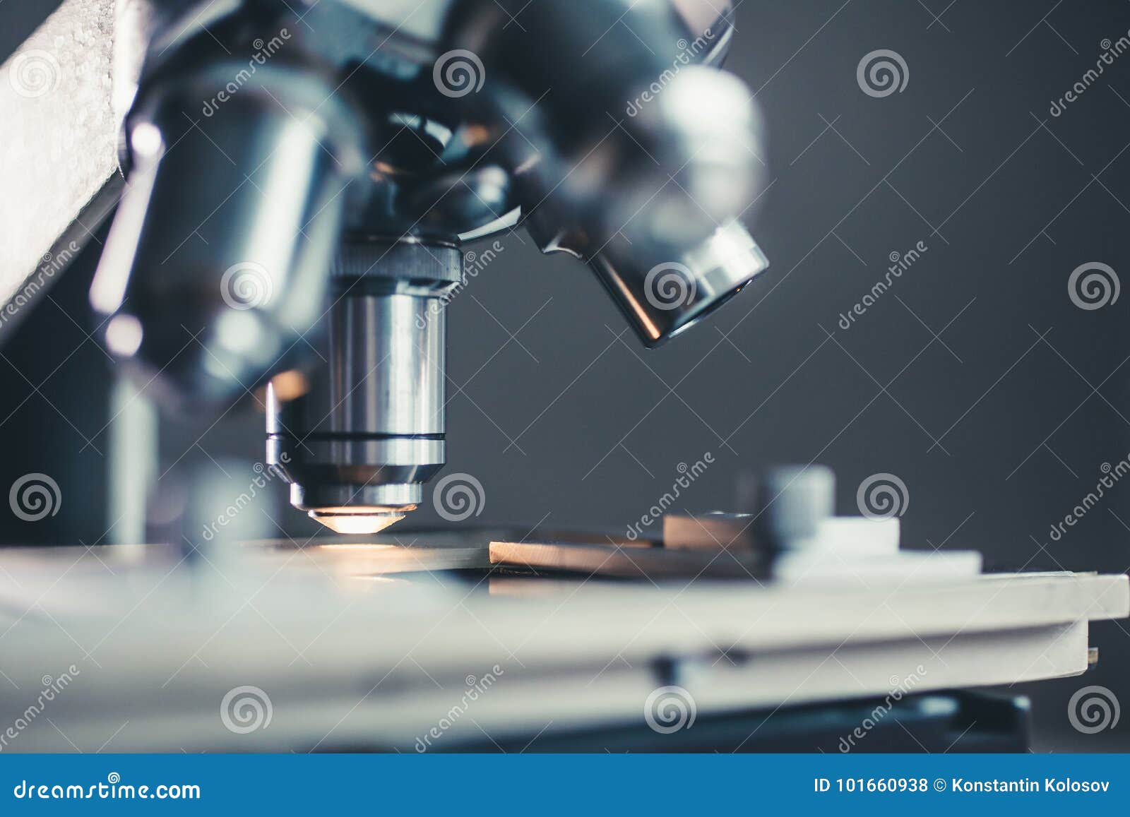 Close-up Shot of Microscope Stock Photo - Image of medicine, busy ...