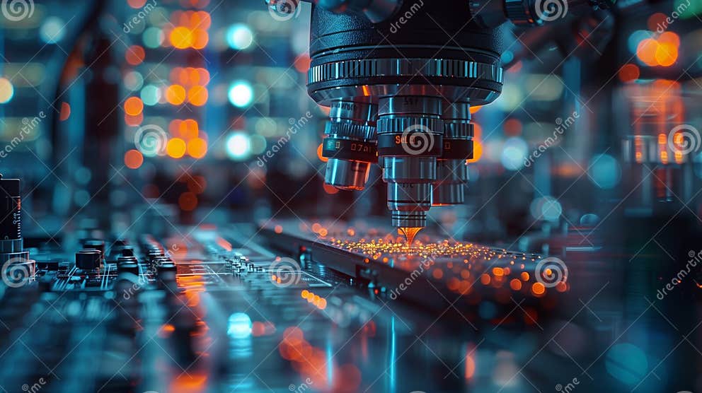 AI-Powered Microscope Optimizes Laboratory Equipment Stock Photo ...