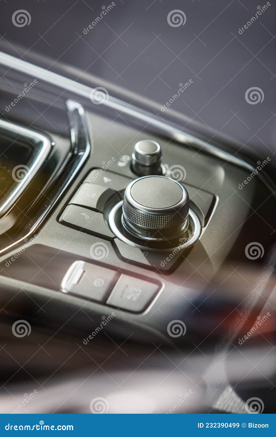 Central Console with Buttons on Car Panel Stock Image - Image of luxury ...