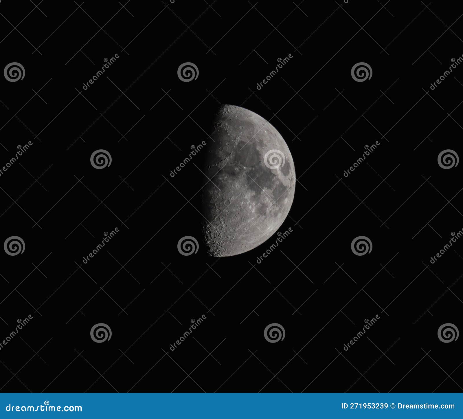 Close Up Shot of the Moon, with a Clear Night Sky in the Background ...