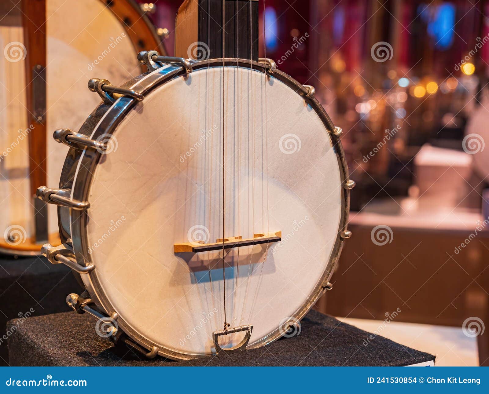 Close Up Shot of an Old Banjo Editorial Stock Image - Image of light ...