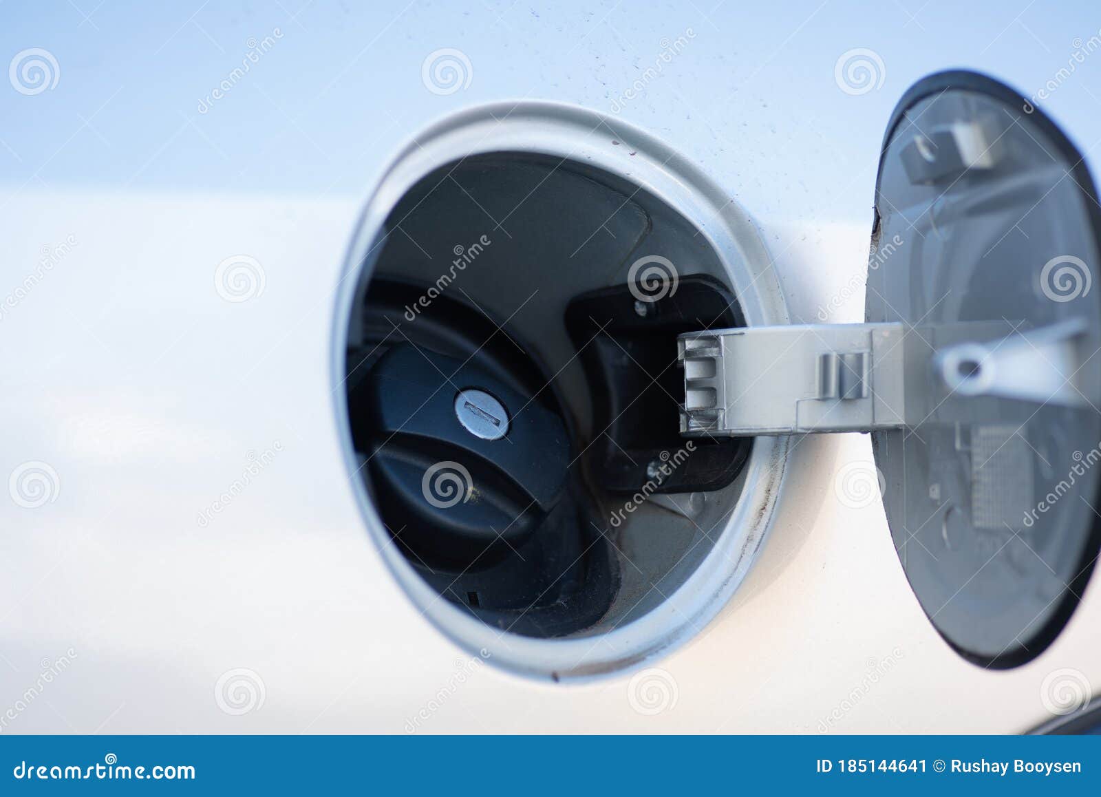 Close Up Shot of Open Cap on Motor Vehicle Stock Image - Image of ...