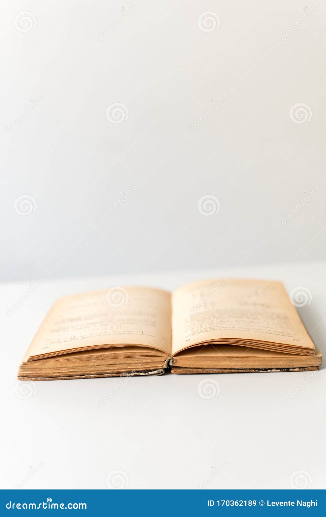 Close Up Shot of an Open Old Science Book Containing Equations and ...