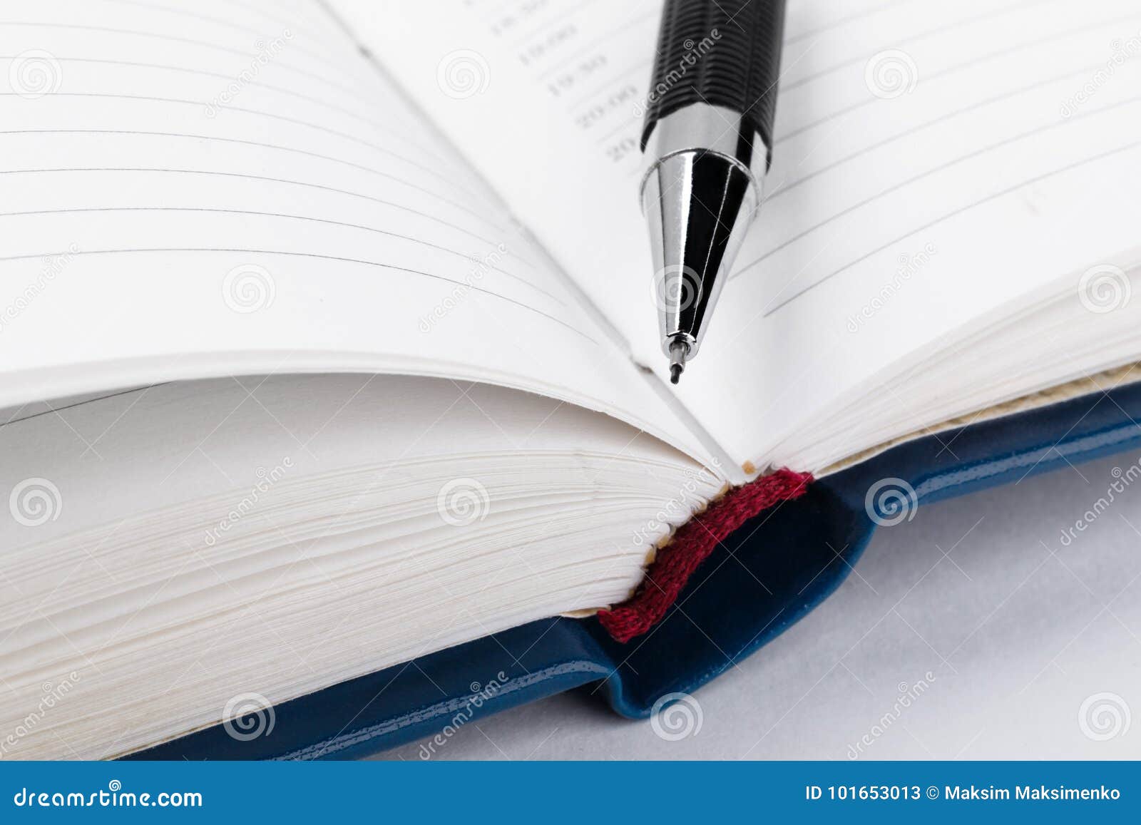 Close-up Shot of Opened Diary and Automatic Pencil Stock Image - Image ...