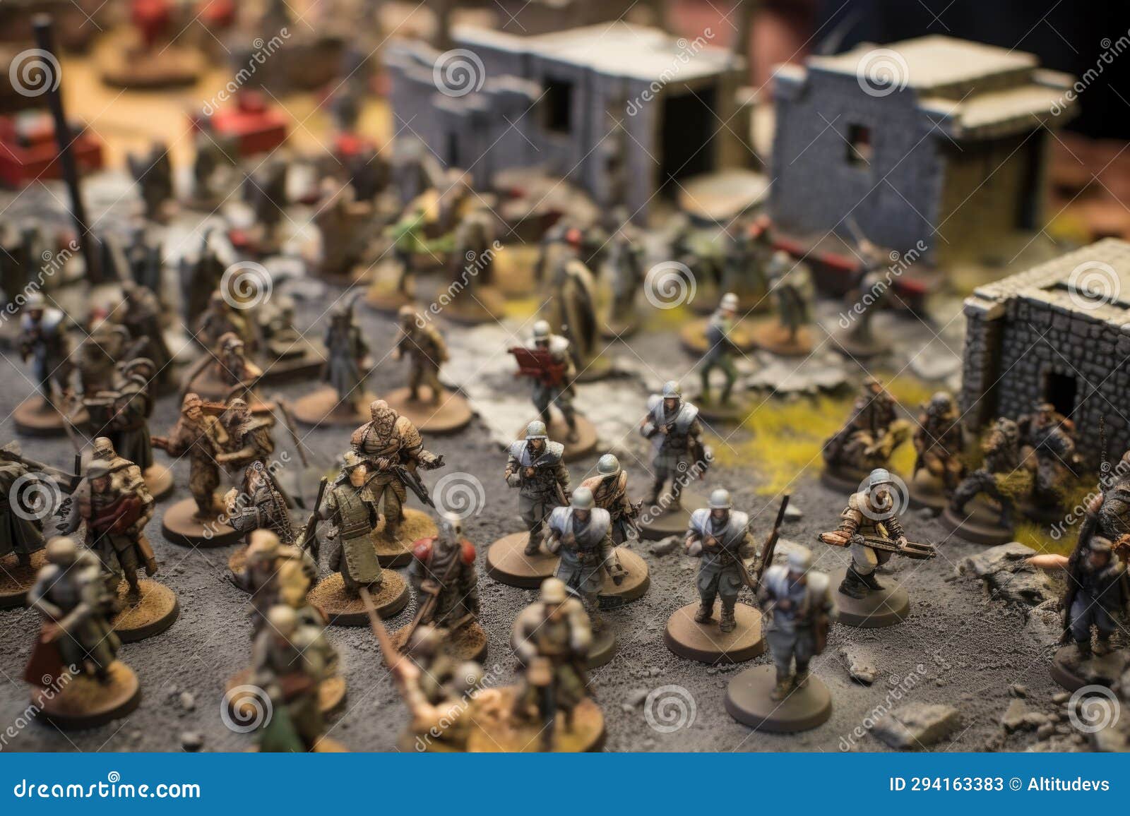 Close Up Shot of Painted War Miniature Figures Stock Image - Image of ...