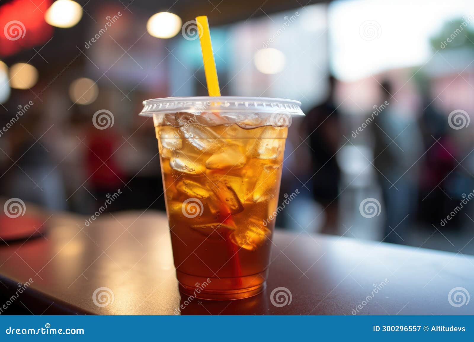 A Close-up Shot of a Paper Straw in a Paper Cup with a Soft Drink Stock ...