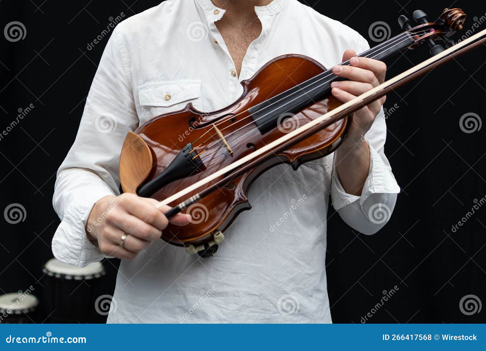 Close-up Shot of a Person Holding a Violin Stock Photo - Image of ...