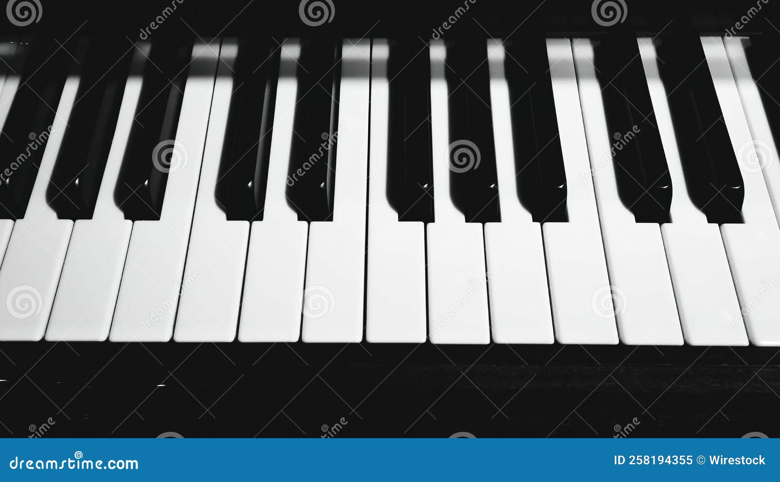 Close-up Shot of a Piano Keyboard Stock Image - Image of white, sound ...