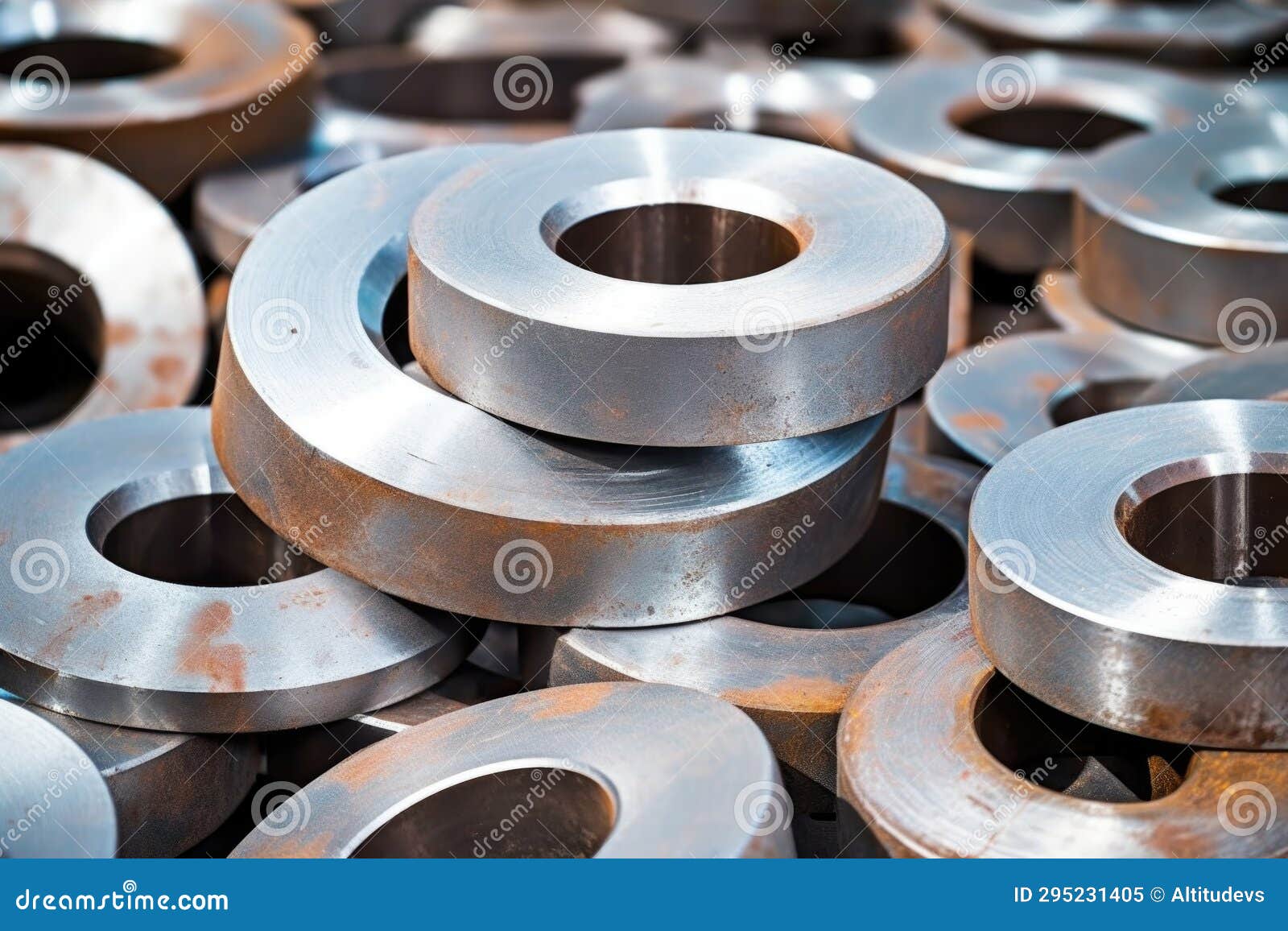 Close-up Shot of Pipe Joints and Flanges Stock Image - Image of joints ...