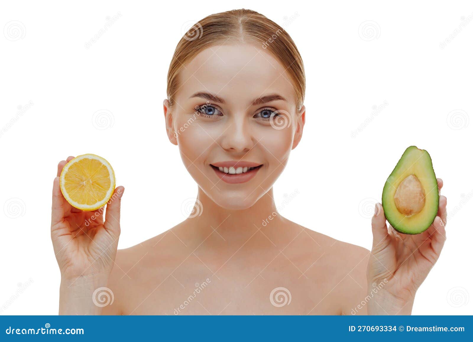 Close Up Shot Of A Pretty Young Woman Gently Touching Her Face Having