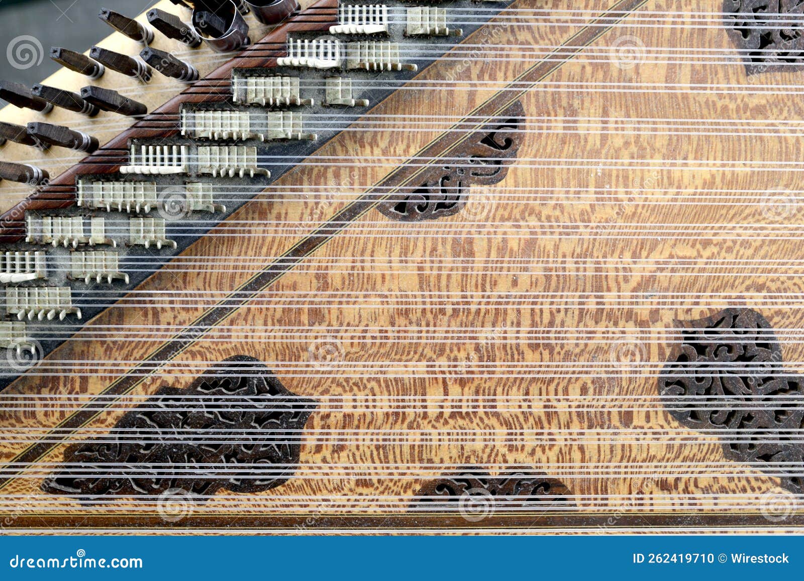 Close Up Shot of a Qanun Musical Instrument Stock Photo - Image of ...