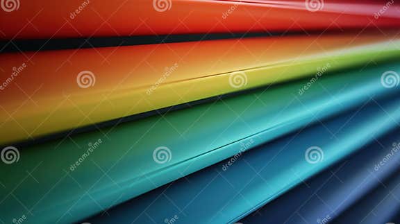 A Closeup Shot of a Rainbow Silhouette Stack Data Visualization Stock ...