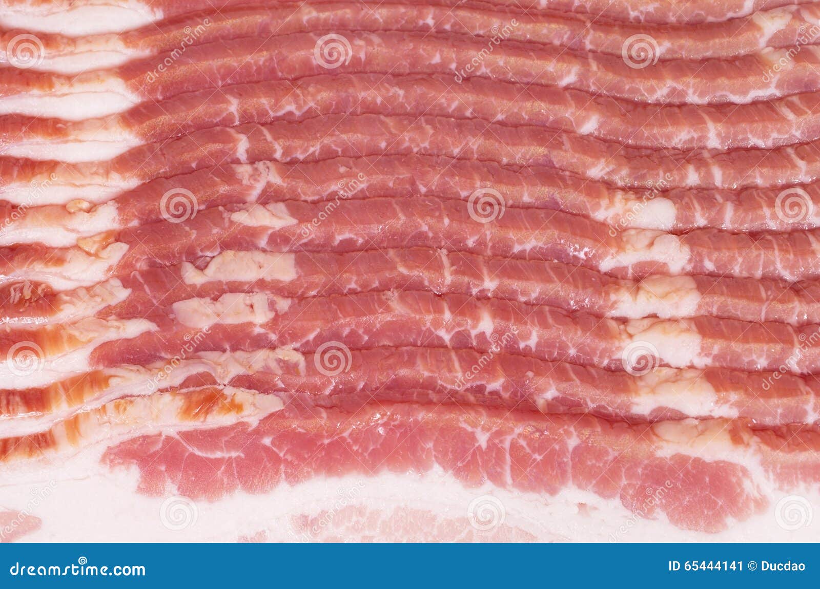 Close-up Shot of Raw Bacon Slices Stock Image - Image of breakfast ...