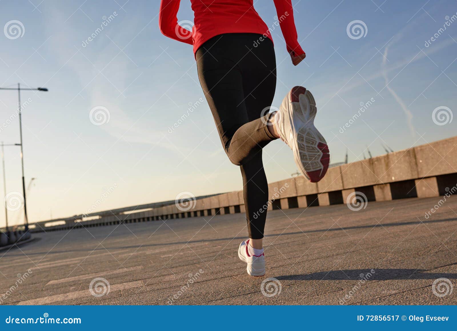 Close Up Shot of Running Woman. Selective Focus Stock Image - Image of ...