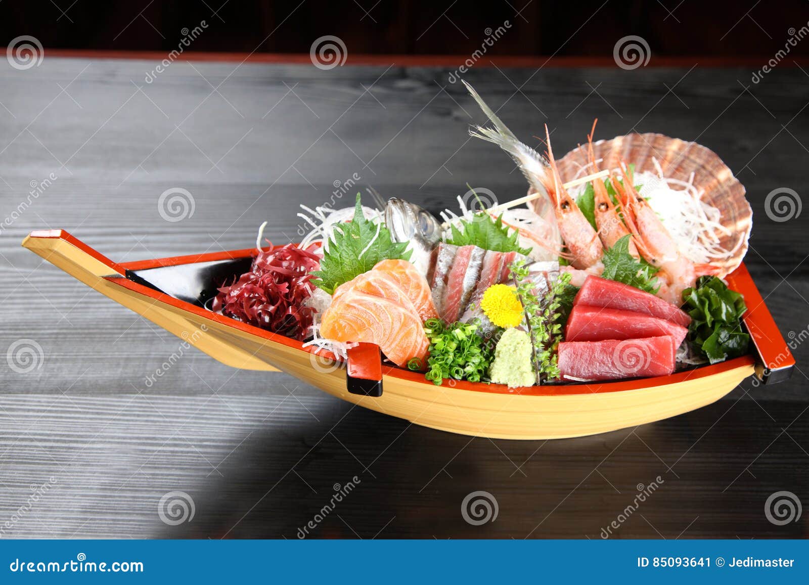 Close Up Shot of Sashimi Boat Stock Image - Image of japanese, tasty ...