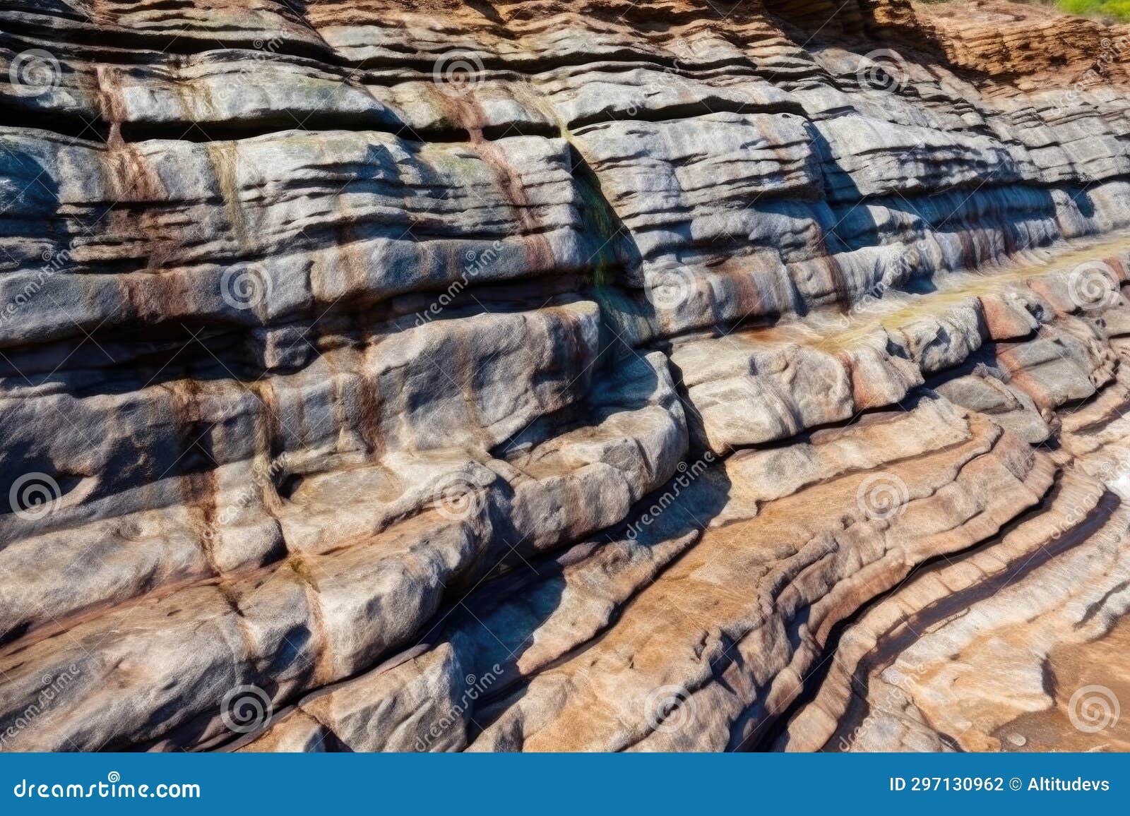 Close-up Shot of Sedimentary Rock Layers Stock Photo - Image of ...