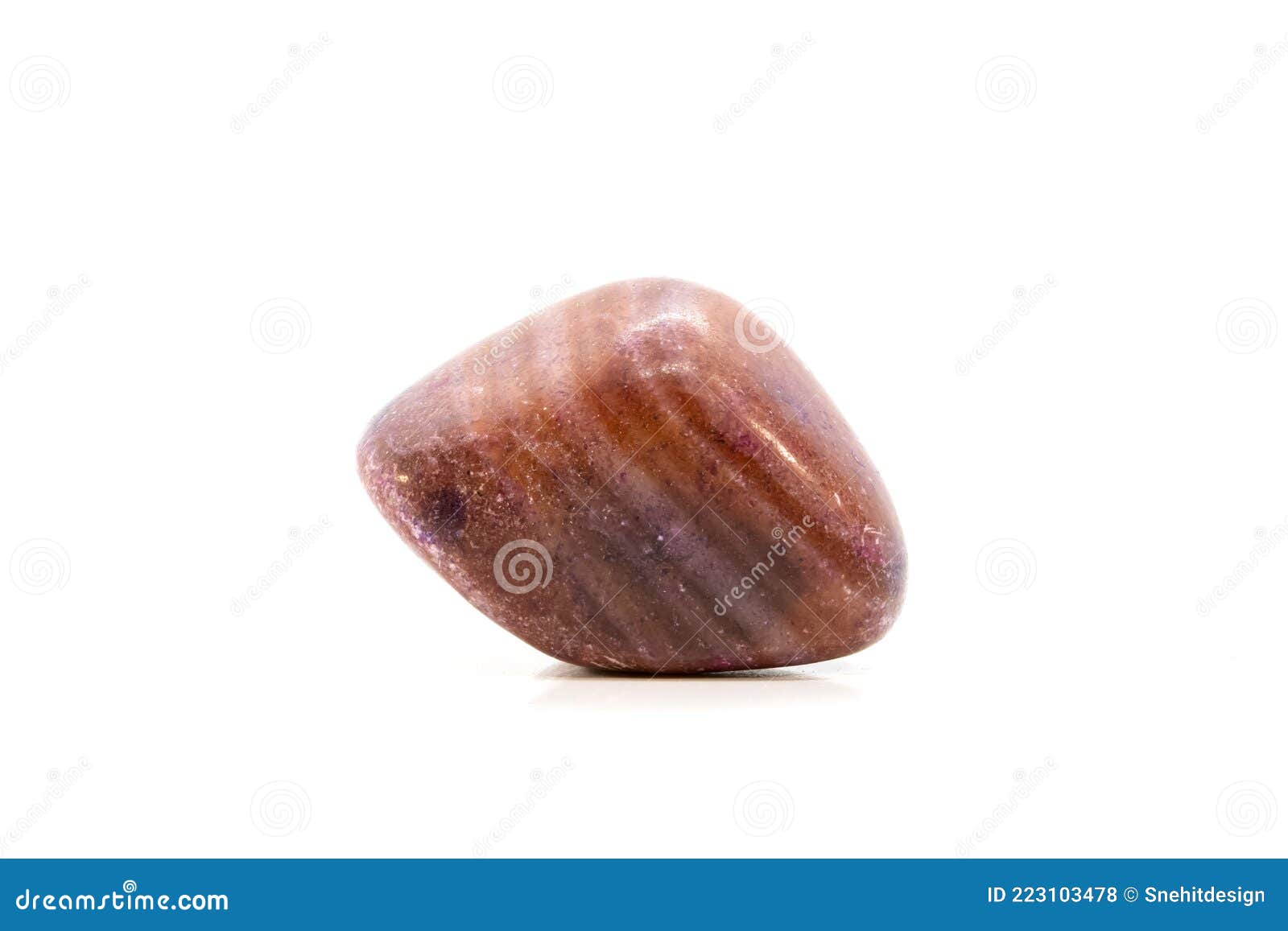 Shiny Stone with Patterns on White Background Stock Photo - Image of ...
