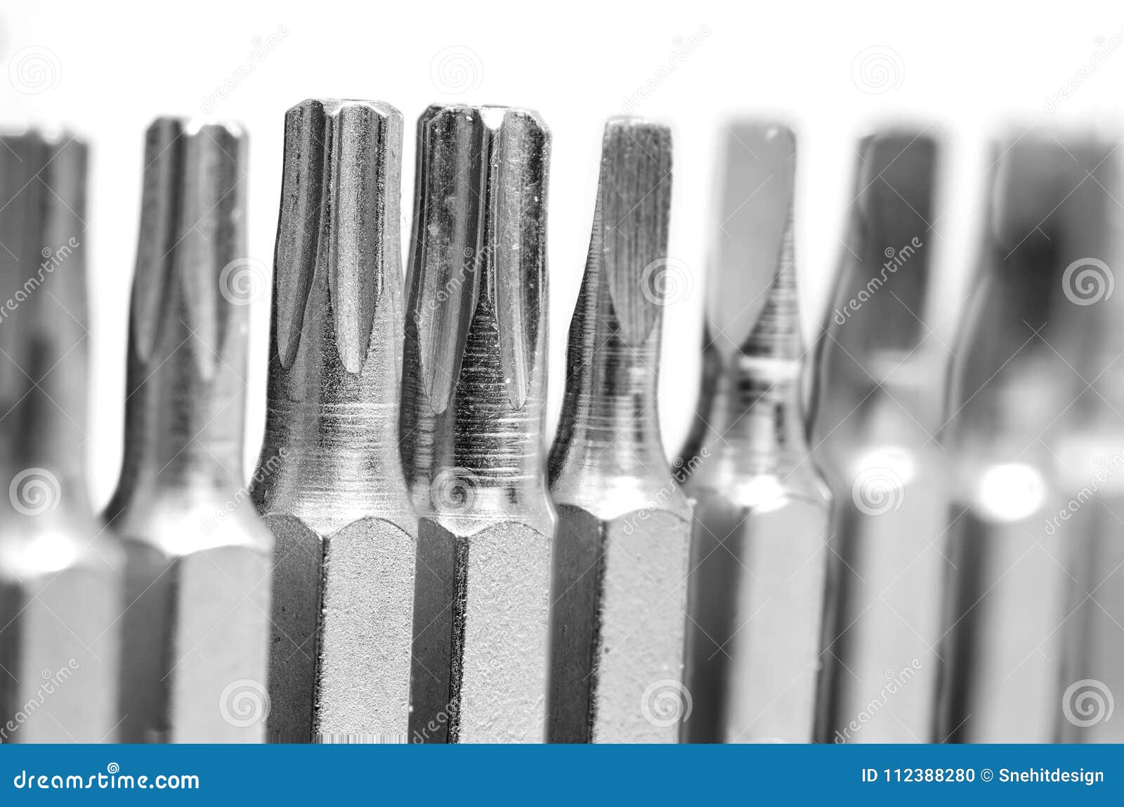 Close Up Shot of Small Tool Bits Stock Photo - Image of handle ...