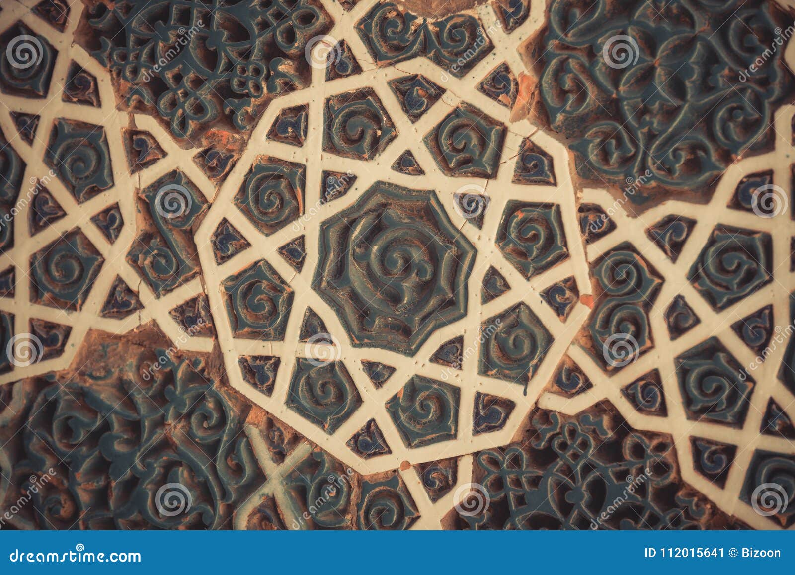 Arabic Decorations on a Wall Stock Image - Image of wallpaper, islamic ...