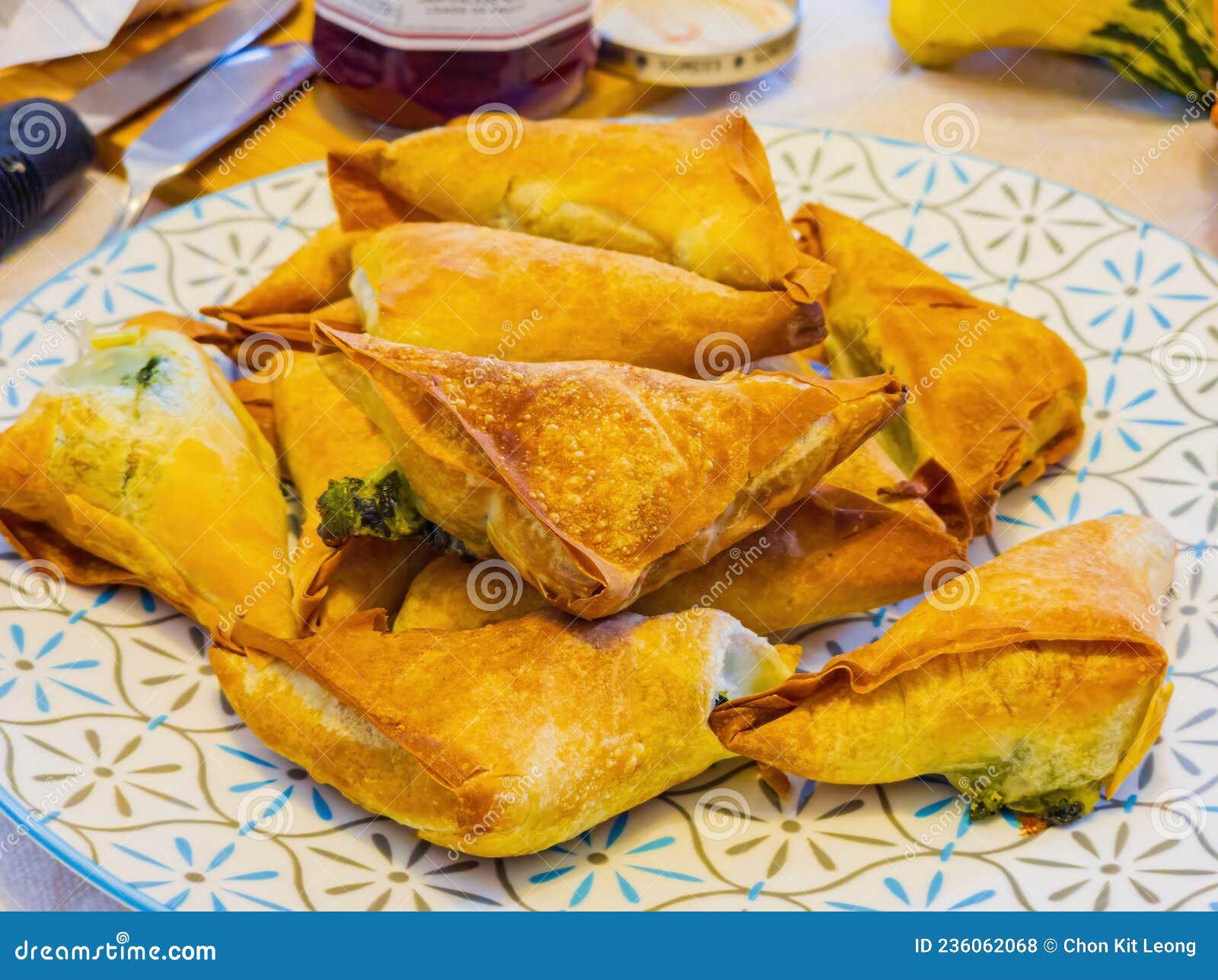 Close Up Shot of Some Deep Fried Curry Puff Stock Photo - Image of city ...