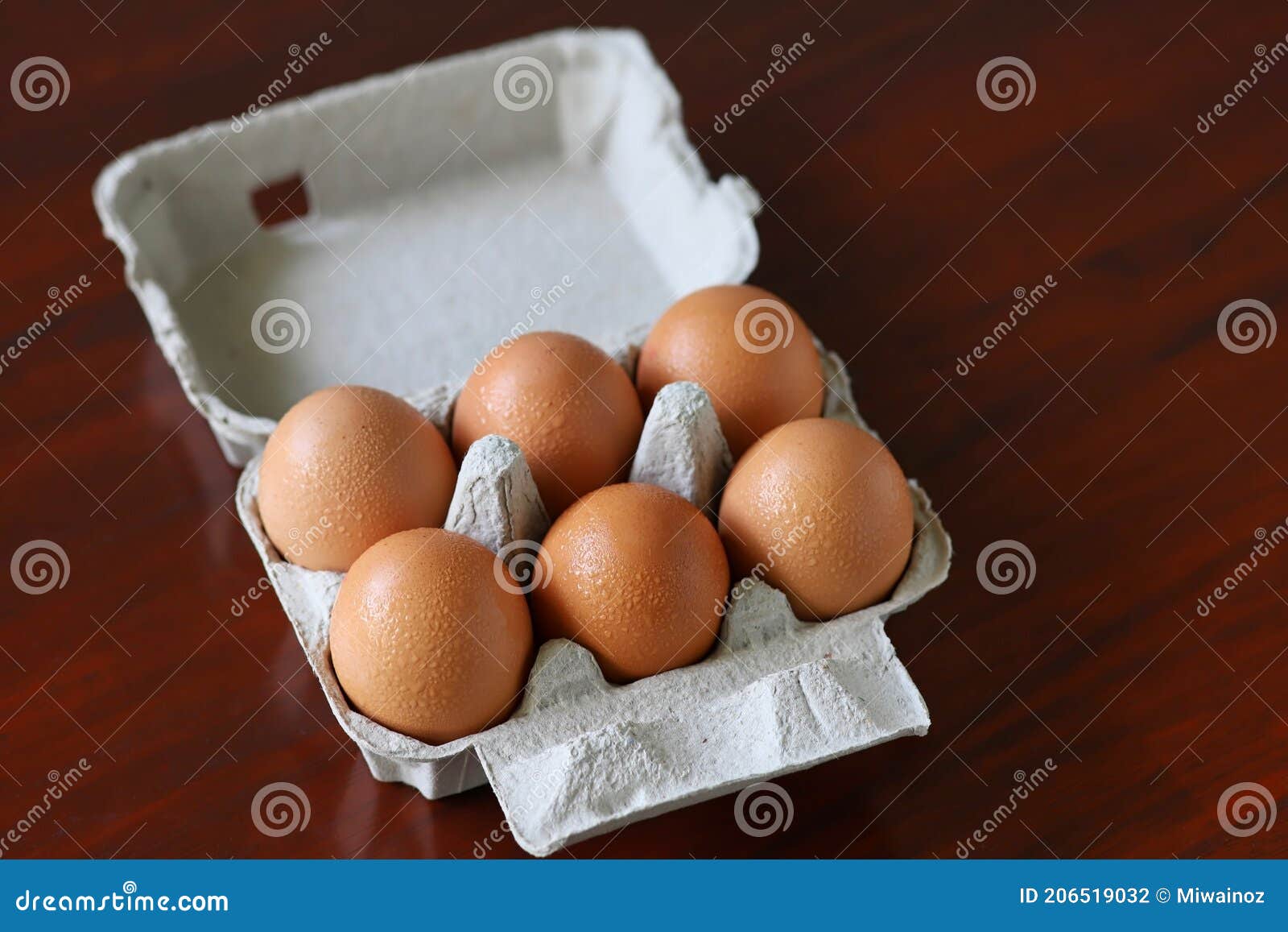 Sweating Eggs Straight Out from Fridge Stock Photo - Image of protein ...