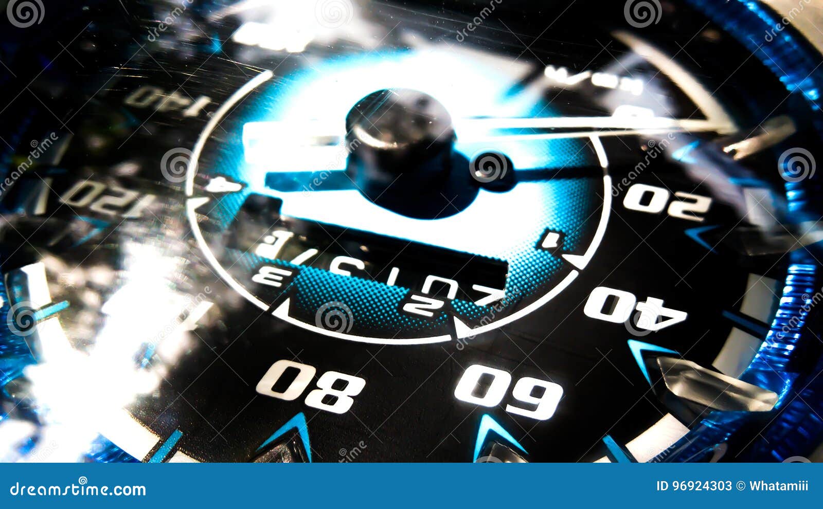 Close Up Shot of a Speed Meter in a Car Stock Image - Image of measure ...