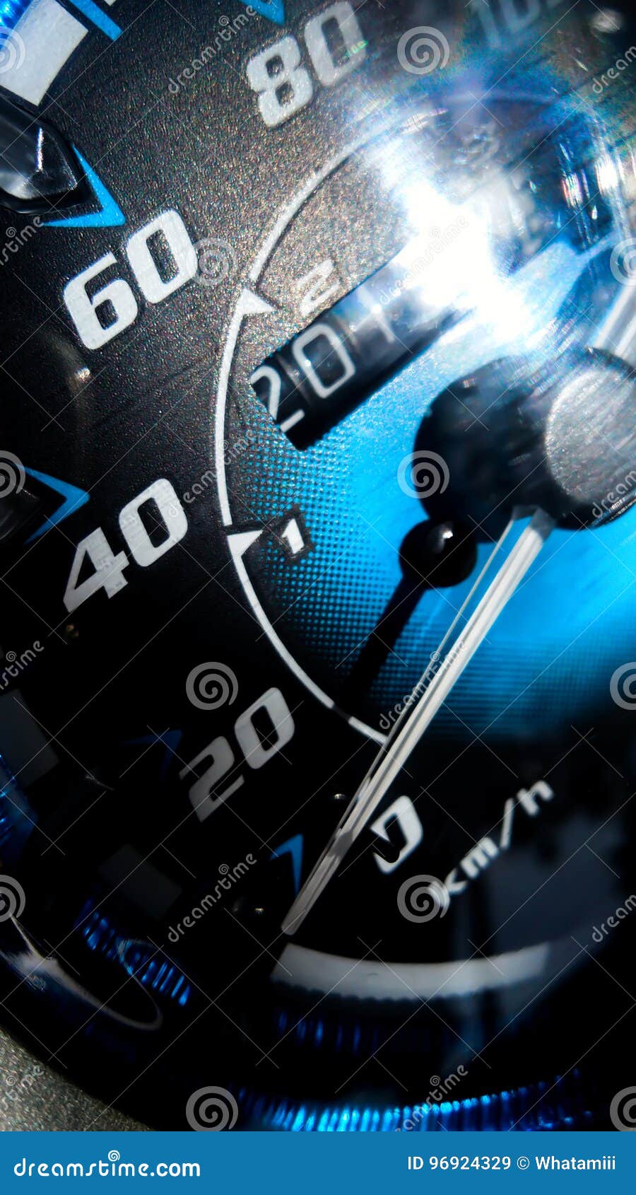 Close Up Shot of a Speed Meter in a Car Stock Image - Image of night ...