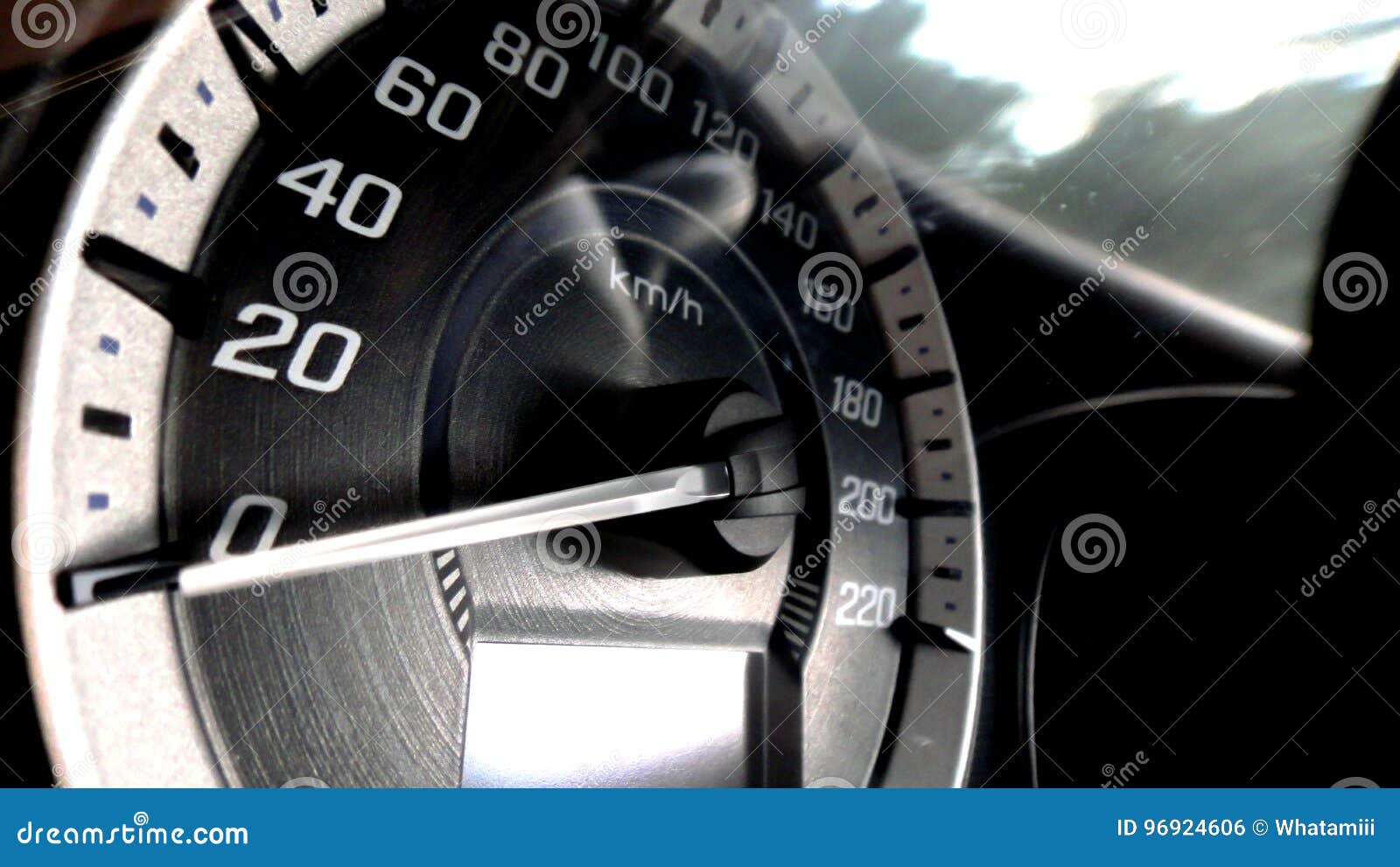 Close Up Shot of a Speed Meter in a Car Stock Photo - Image of number ...